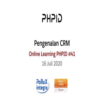 Pengenalan CRM - PHP.ID