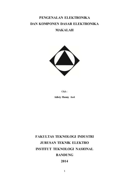 Pengenalan elektronika dasar teknokrat | PPT