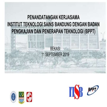 Pengenalan ITSB pada acara kerjasama ITSB dengan BPPT .pptx