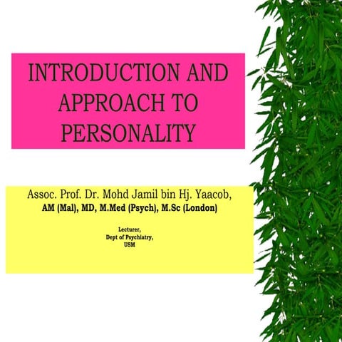 Introduction to Personality | PPT