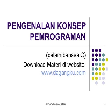 Presentasi Pengenalan konsep pemrograman | PPT