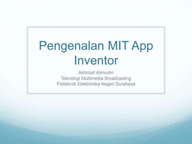 BAB VII - PENGENALAN IDE APP INVENTOR | PDF