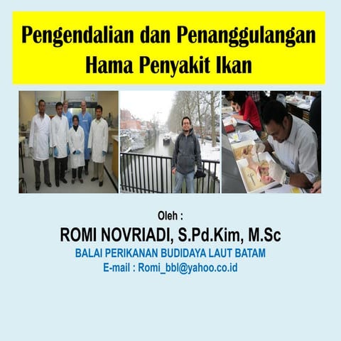 Pengendalian dan penanggulangan hama penyakit ikan | PPT