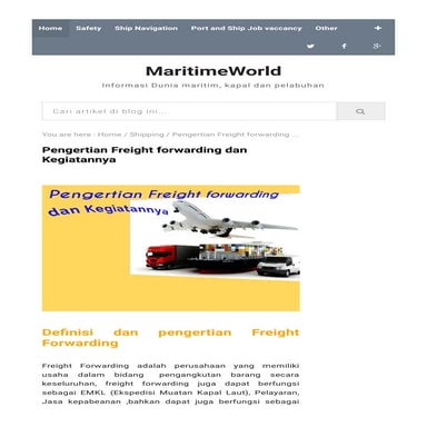 Pengertian Freight Forwarding dan kegiatannya | PDF