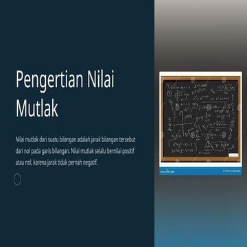 Persamaan dan pertidaksaan nilai mutlak MATEMATIKA KELAS X | PPTX