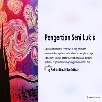Pengertian-Seni-Lukis. Aliran gaya lukisan representatifpptx | PPTX