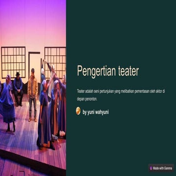 Materi Teaterc gghynkoooojgfdeewwasdfttt | PPT