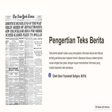 Materi Teks Berita Bahasa Indonesia Kelas XI Kurikulum Merdeka .pptx