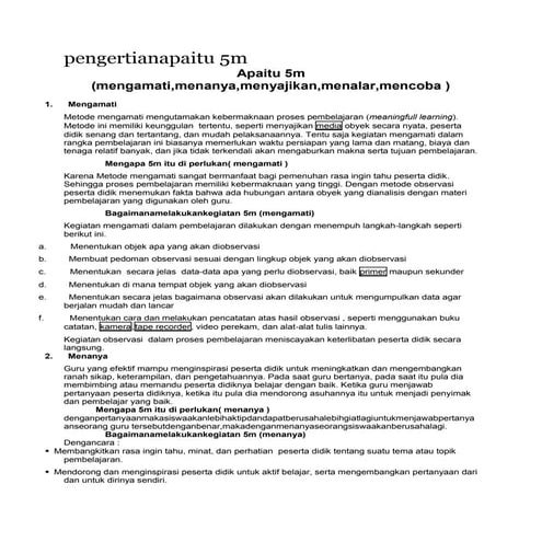 Pengertian apa itu 5m | PDF