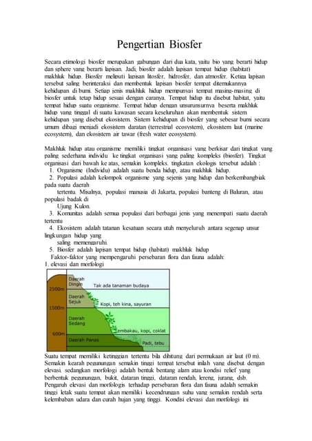 Biosfer : Pengertian, karakteristik, Faktir penyebab dan Fungsi | PPT