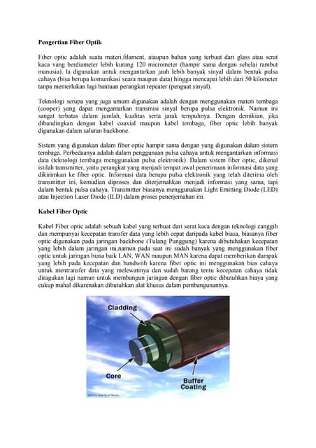 Materi Jaringan Fiber Optik Kelompok 1 XI TKJ 2 | PPTX