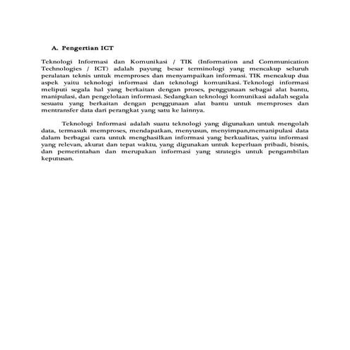 Pengertian ict | PDF