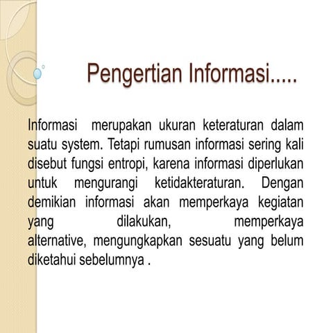 Pengertian informasi | PPT