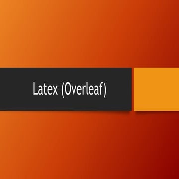 Belajar Latex dalam 30 menit dengan menggunakan overleaf | PDF
