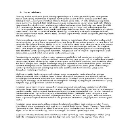 Pengertian leasing | DOC