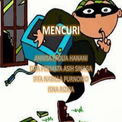 Pengertian mencuri dan jenisnya | PPTX