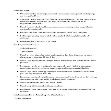 Modal (1).pptx modal perusahaan, keuangan, bisnis | PPTX