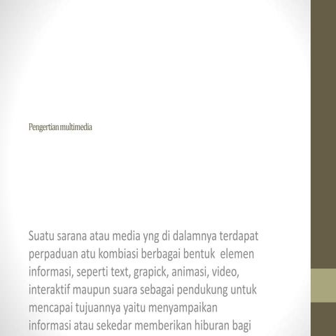 Pengertian multimedia | PPT