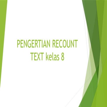 pengertian Recount text 1 cara menulis recount tecx | PPTX