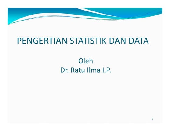 PENGERTIAN DATA DAN SKALA DATA MENURUT SIFATNYA | PPT