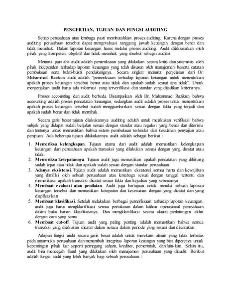Mengenal lebih dekat dengan audit Mengenal lebih dekat dengan audit