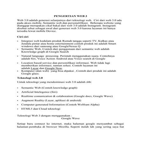 Rangkuman Teknologi Web | PDF