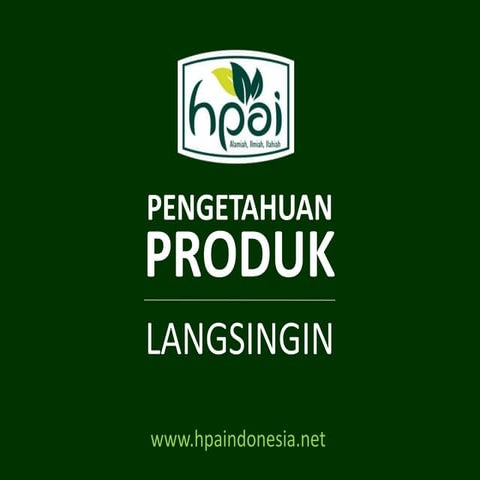 Pengetahuan produk langsingin | PPT