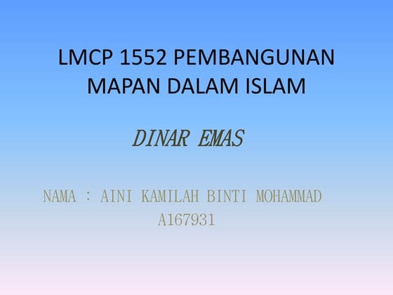 Tugasan 5 dinar emas | PPT
