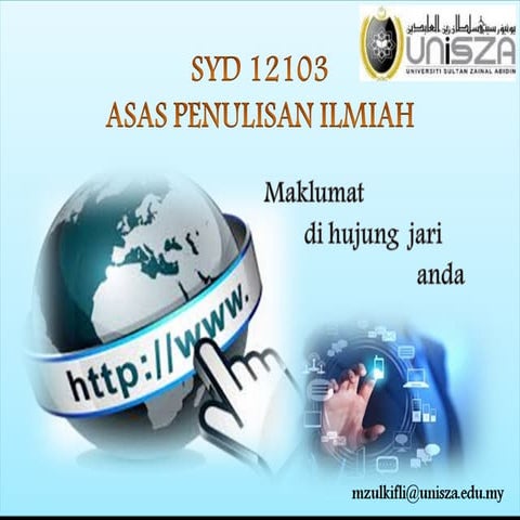 Penggunaan internet sebagai medium pencarian bahan rujukan | PPT