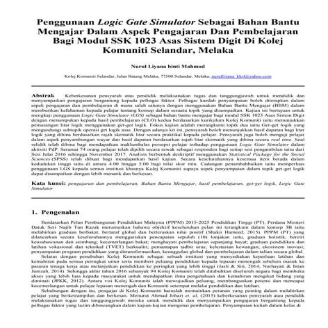 Penggunaan logic gate simulator, bahan bantu mengajar | PDF