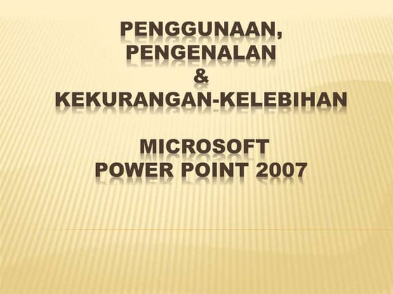 Manfaat Microsoft Power Point | PPT
