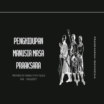 Penghidupan Manusia Masa Praaksara | PDF
