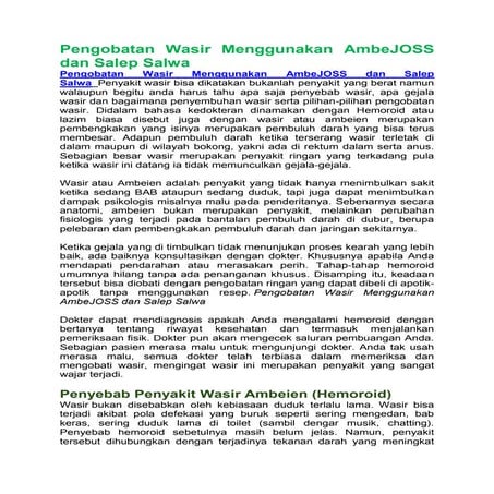Superhoid (antihemoroid) ambejoss obat wasir | PDF