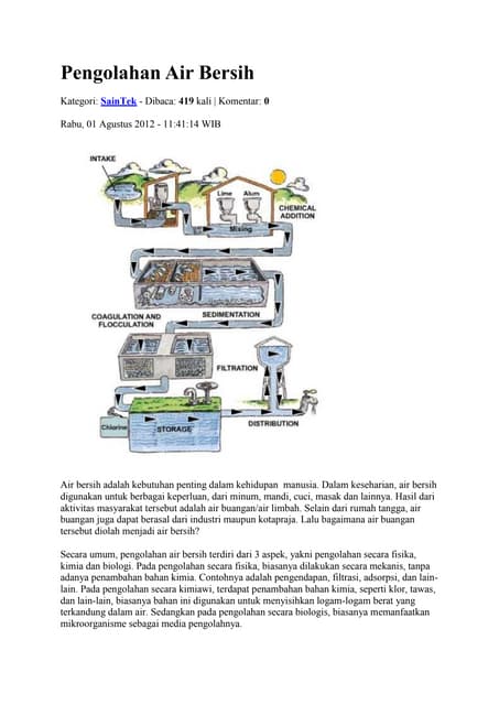 Penyediaan Air bersih | PPT