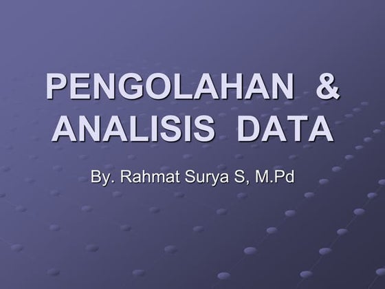 Ppt analisa data | PPTX