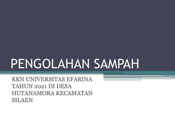 power point ecobrick solusi limbah plastik | PPT