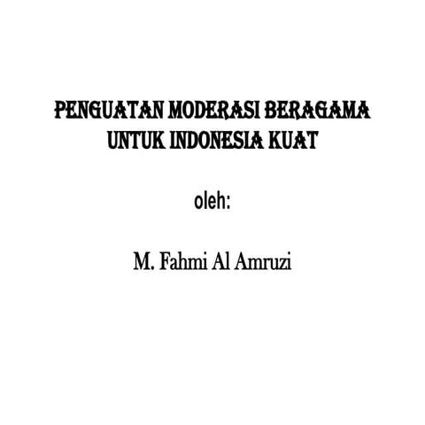 Materi tentang Penguatan Moderasi Beragama.pptx