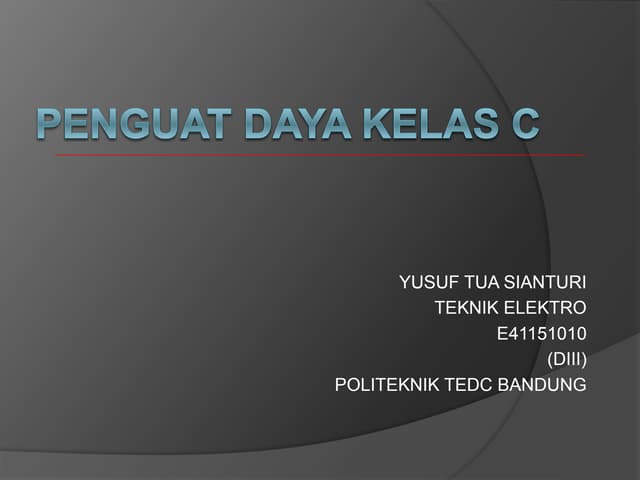 Makalah penguat daya kelas c | DOCX