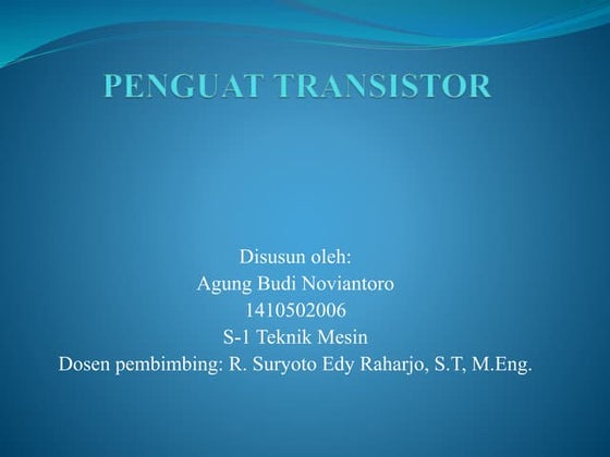 Penguat Transistor | PPT