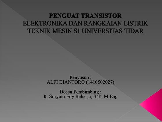 Penguat transistor1 | PPTX