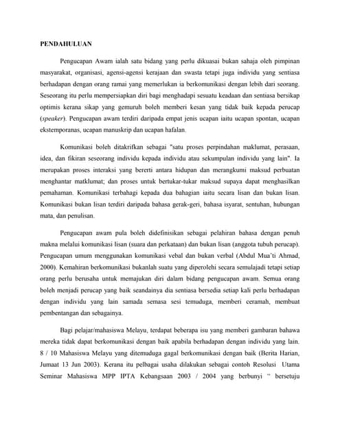 Format Penulisan Ceramah dan Teks Ceramah | DOCX