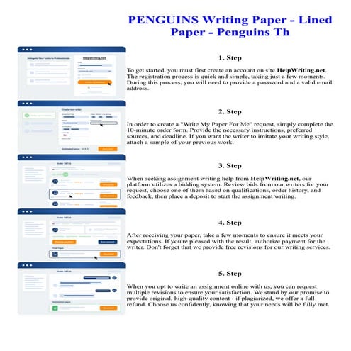PENGUINS Writing Paper - Lined Paper - Penguins Th | PDF
