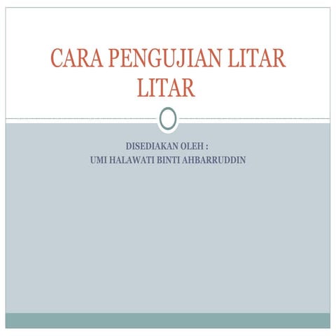 Ujian Rintangan Penebatan | DOC