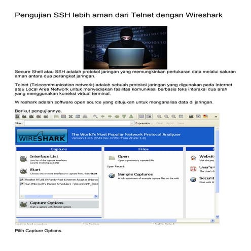 Pengujian Ssh Lebih Aman Dari Telnet Dengan Wireshark Docx
