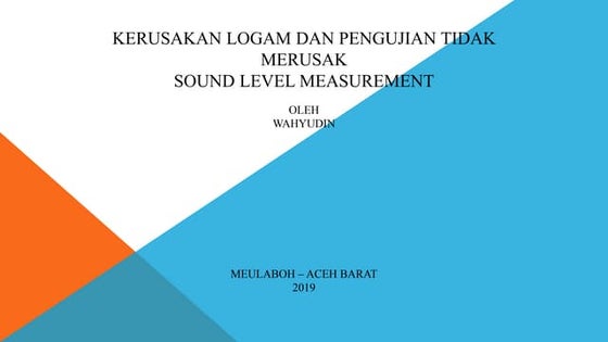 SNI 7231:2009 tentang Metoda Pengukuran Intensitas Kebisingan di Tempat Kerja | PDF