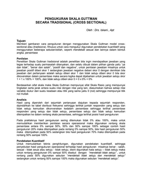 Revisi skala guttman | DOCX