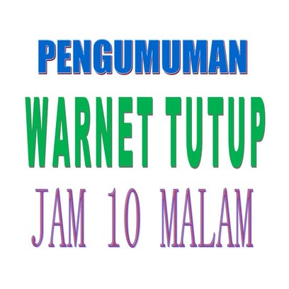 Pengumuman warnet | DOCX