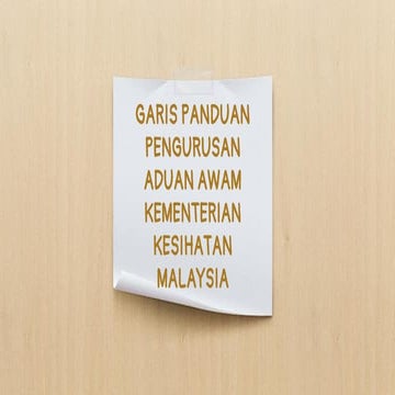Pengurusan aduan awam kkm | PDF