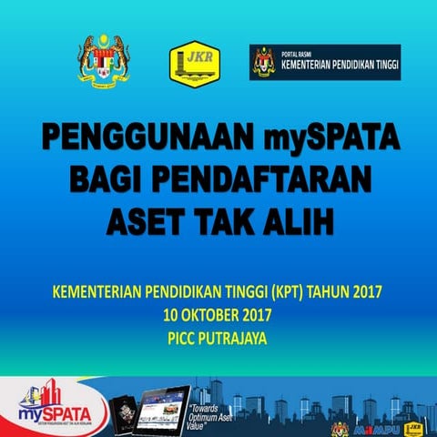 TAKLIMAT pengurusan aset tak alih MYSPATA KPM | PPTX