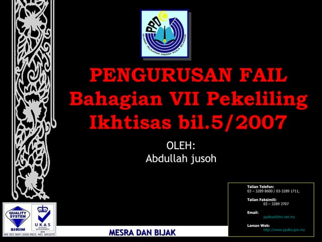 Panduan pengendalian fail | PDF